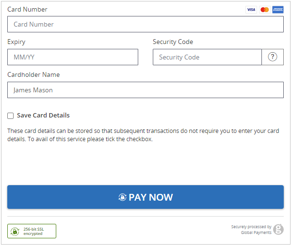 Card Storage - Guide | Global Payments