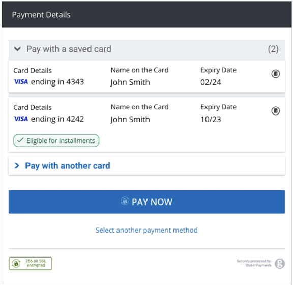 Installments - Guide | Global Payments